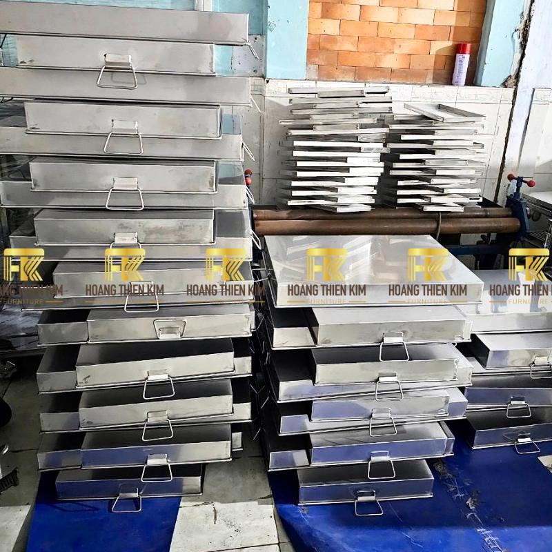 Tủ hấp cơm công nghiệp bằng điện và hơi 100kg - INOX HOÀNG THIÊN KIM